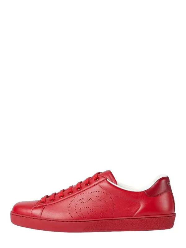 Gucci Ace Interlocking G Sneakers - Red