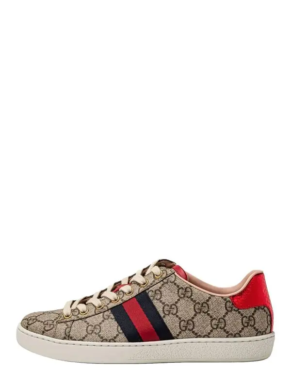 Gucci Ace Gg Supreme Sneakers - Beige/ebony