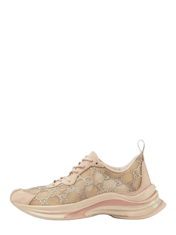 Gucci Run Sneakers With Embellished Detailing - Neutral
