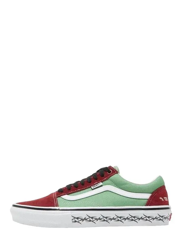VANS Supreme X Old Skool 'barbed Wire Green - Red/green
