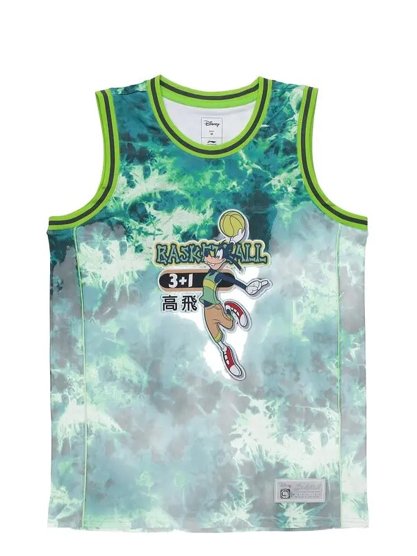 LI-NING X Disney Graphic Basketball Competition Jersey - Green/multi-color
