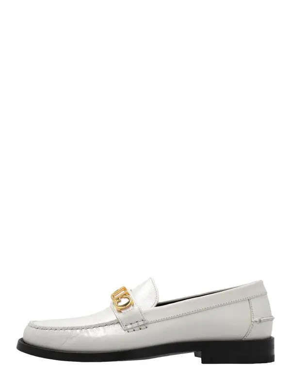 Gucci Loafer With Metal Logo - White