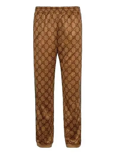 Gucci Gg Technical Jersey Jogging Pant - Brown