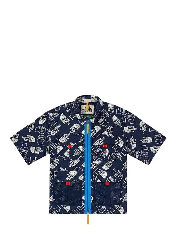 The North Face X Brain Dead 76 Boxy Ss Mountain Shirts - Blue