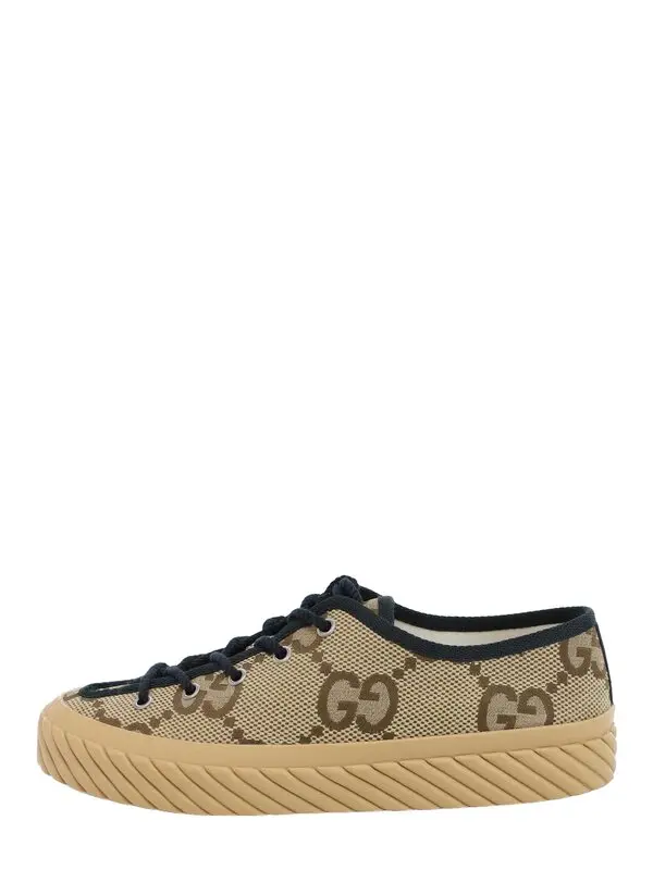 Gucci Maxi Gg Low Top Sneakers - Tan/black