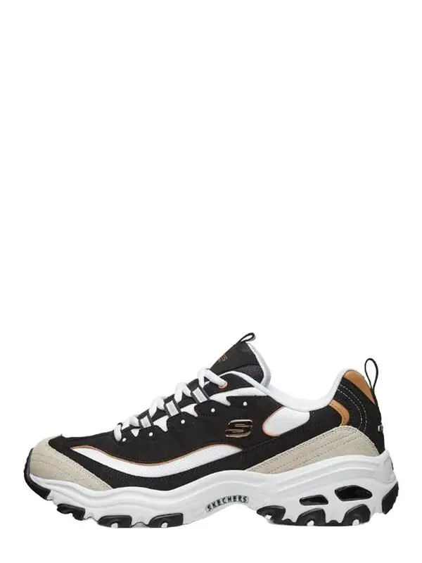 Sketchers D'lites 1.0 Low Top Sneakers - Black/gold