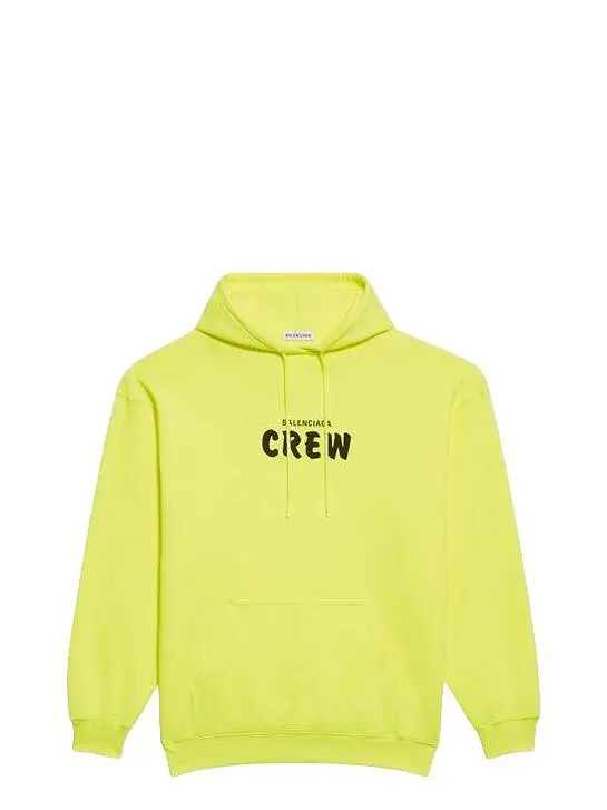 Balenciaga Crew Printing Hoodie - Yellow