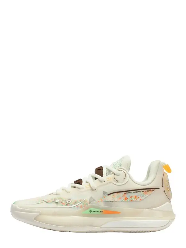 361 DEGREES Silk" Athletic Sneakers - Beige/yellow