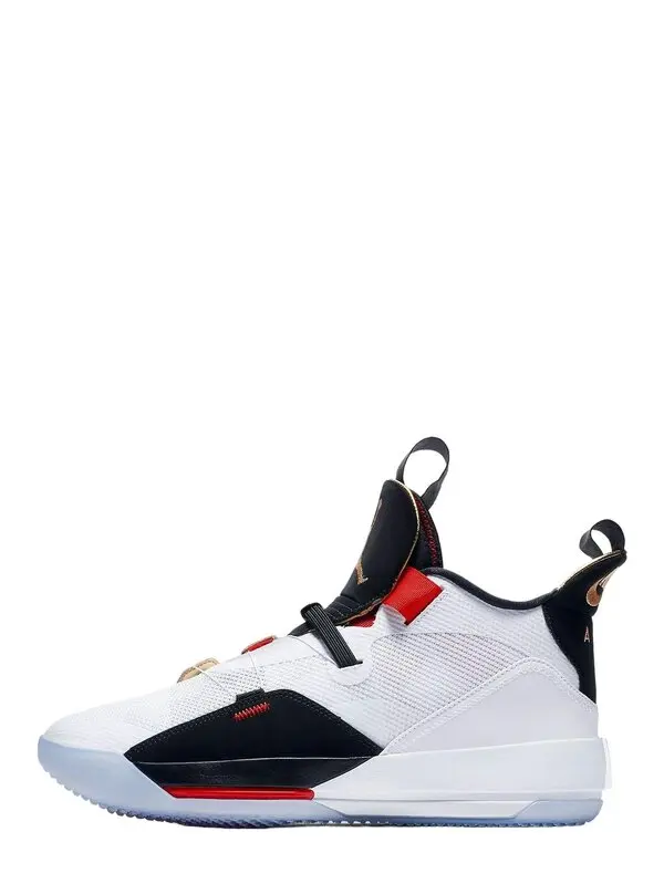 JORDAN Air 33 Pf High Top Sneakers - White/metallic Gold-black-vast Grey