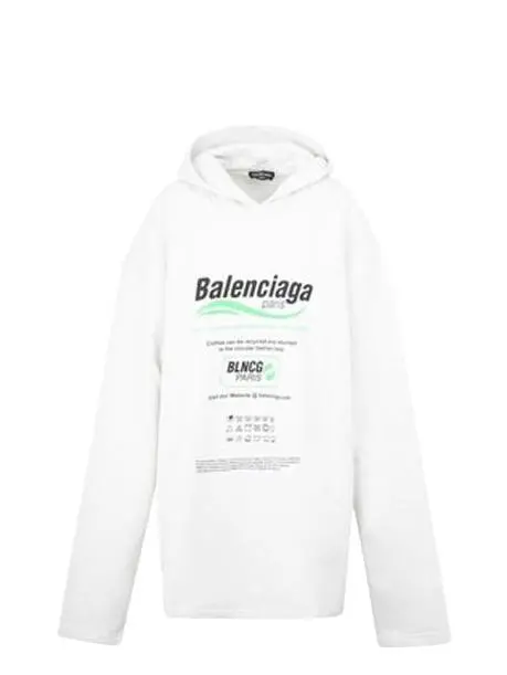 Balenciaga Dry Cleaning Boxy Hoodie - White