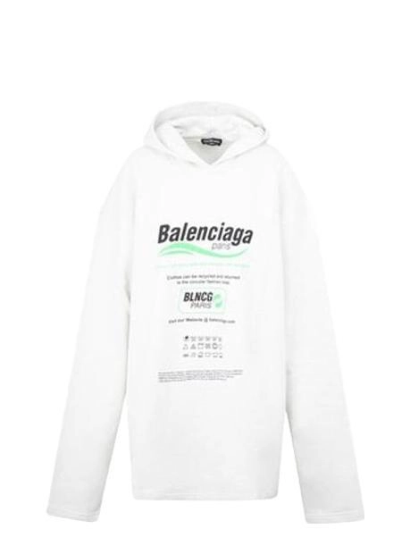 Balenciaga Dry Cleaning Boxy Hoodie - White