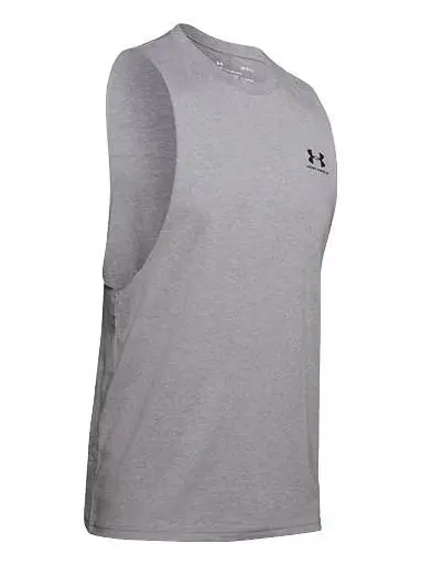 Under Armour Sportstyle Left Chest Cut-off Tank Top - Grey