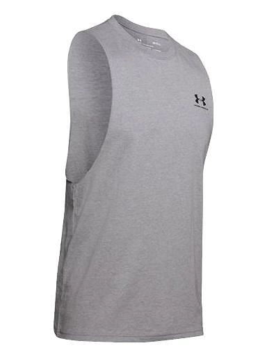 Under Armour Sportstyle Left Chest Cut-off Tank Top - Grey