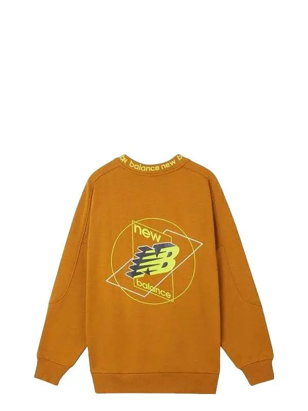 NEW BALANCE Crewneck Graphic Sweatshirt - Orange/yellow