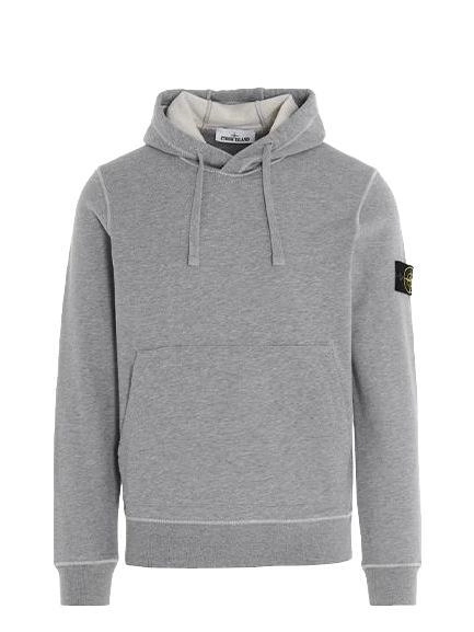 Stone Island Garment Dyed Popover Hoodie - Grey