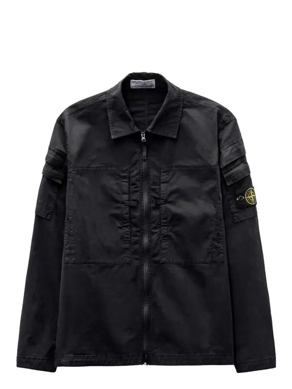 Stone Island Stretch Overshirt - Black