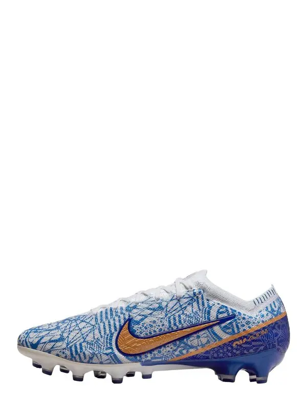 Nike Zoom Mercurial Vapor 15 Elite Cr7 Ag Pro Azulejo Football Cleats - White/blue/gold
