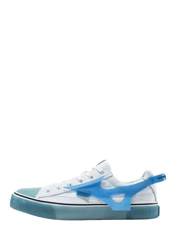 Mizuno Speed Tr Low-top Canvas Sneakers - White/blue
