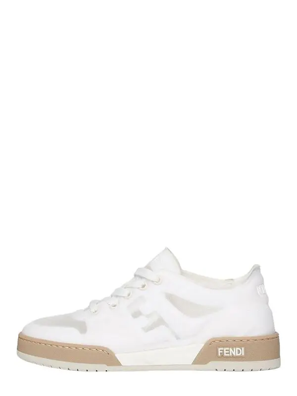 Fendi Match Low Top Mesh Sneakers - White