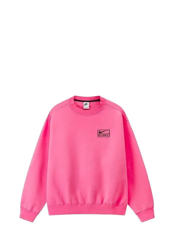 Nike X Stussy Fw22 Logo Sweatshirt Asia Sizing 'pink - Default Colorway