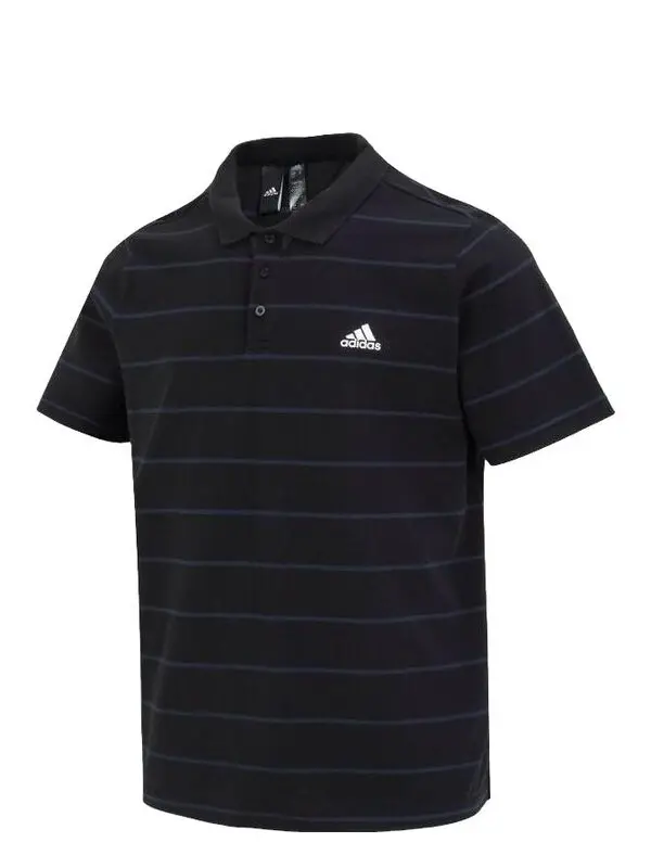 Adidas Original F-stripe Short Sleeve Polo Shirt - Black