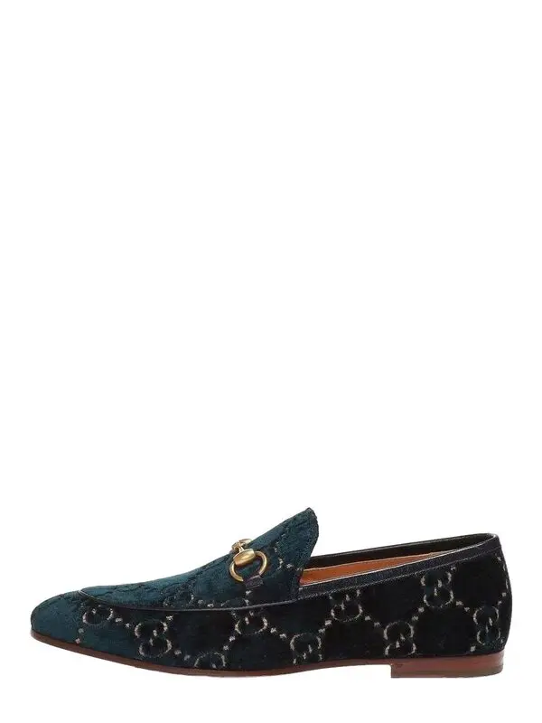 Gucci Jordaan Gg Loafer Velvet - Blue