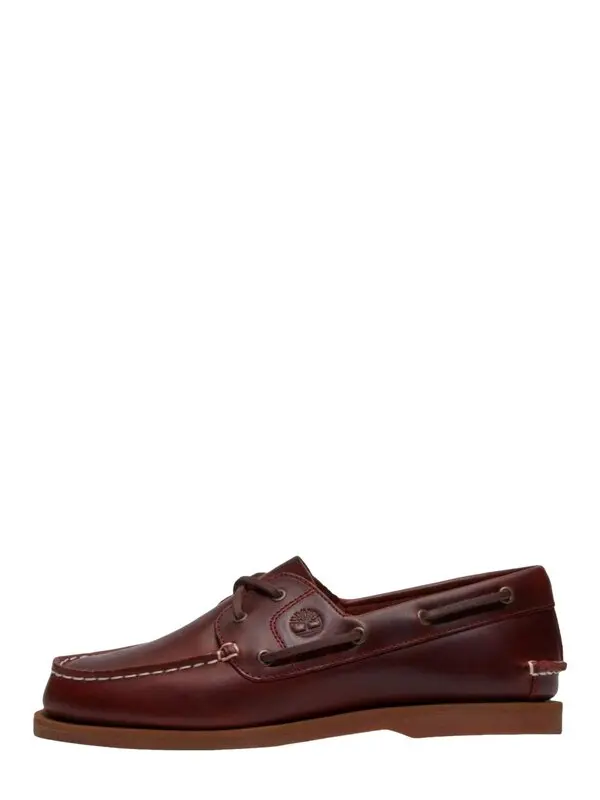 Timberland Classic Boat Full Grain Leather Shoes - Burgundy