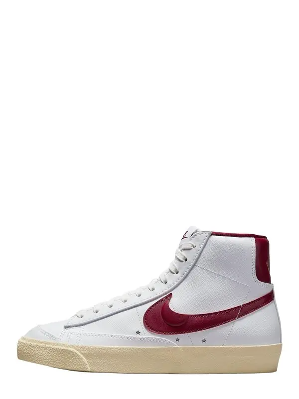 Nike Blazer Mid High Top Sneakers - White/red