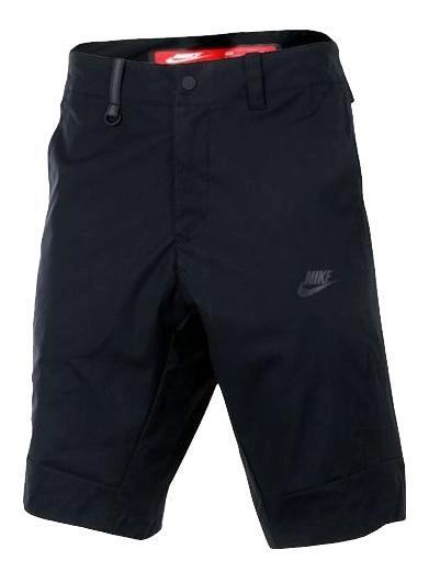 Nike Logo Waterproof Zipper Cargo Shorts - Black