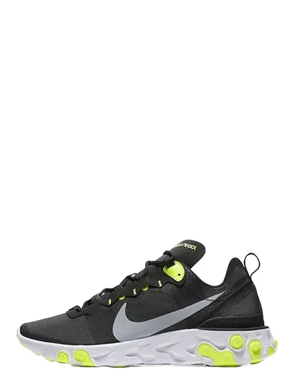 Nike React Element 55 Sneakers - Black/wolf Grey/volt