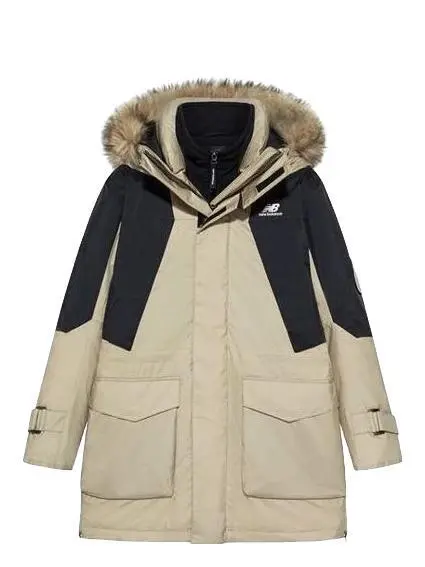 NEW BALANCE Winter Snowsuit Parka With Fleece Inner Jacket - Beige/black
