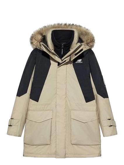 NEW BALANCE Winter Snowsuit Parka With Fleece Inner Jacket - Beige/black