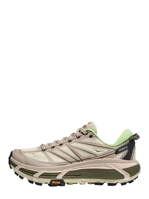 Hoka One One Mafate Speed 2 Athletic Shoes - Putty/eucalyptus