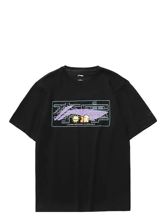 LI-NING Big Logo Graphic T-shirt 'black - Black/multi-color