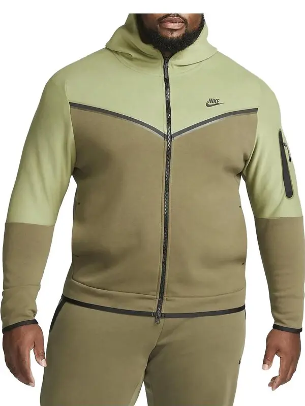 Nike Tech Fleece Full-zip Hoodie - Alligator/medium Olive/black