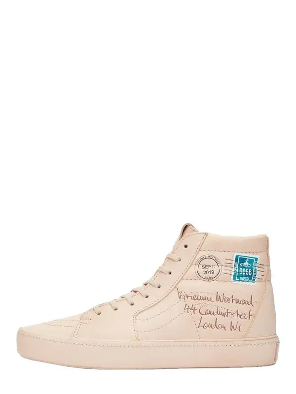 VANS Vivienne Westwood X Sk8-hi 'anglomania' Vegetable Tanned Leather High Top Sneakers - Tan