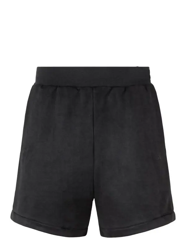 Adidas Sueded French Terry Basketball Shorts - Black