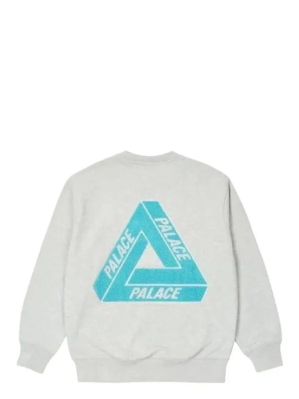 PALACE S23 Fleece Tri-ferg Crew Sweater - Grey