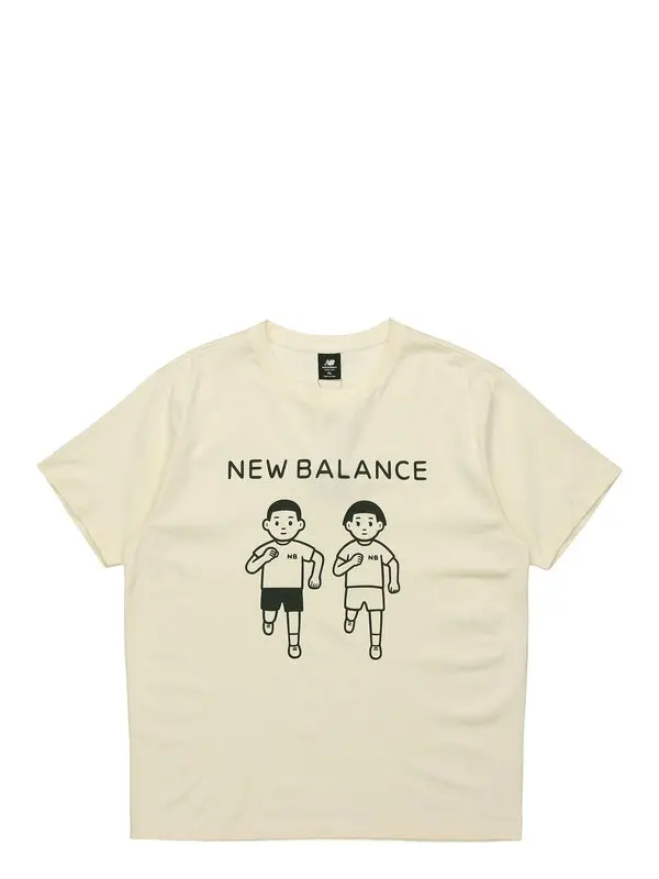 NEW BALANCE X Noritake Co-branded Fun Pattern Short Sleeve Shirt - Ivory