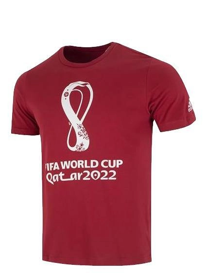 Adidas Oe Tee Alphabet Pattern Round Neck Short Sleeve Wine Red T-shirt - Default Color