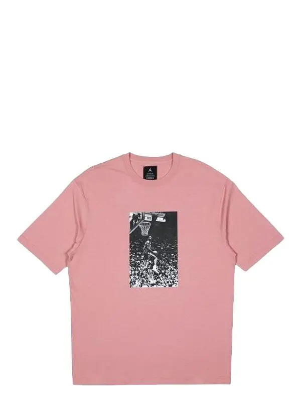 JORDAN X Union La Dunk Printing Sports Round Neck T-shirt - Pink