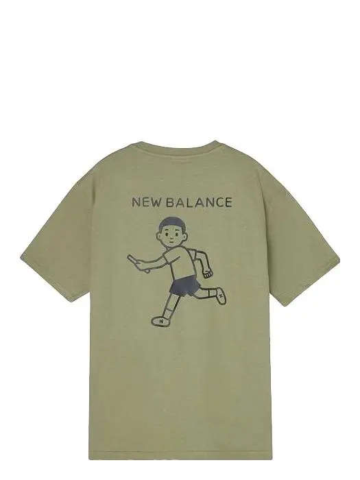 NEW BALANCE X Noritake Co-branded T-shirt With Villain Graphic - Army Green
