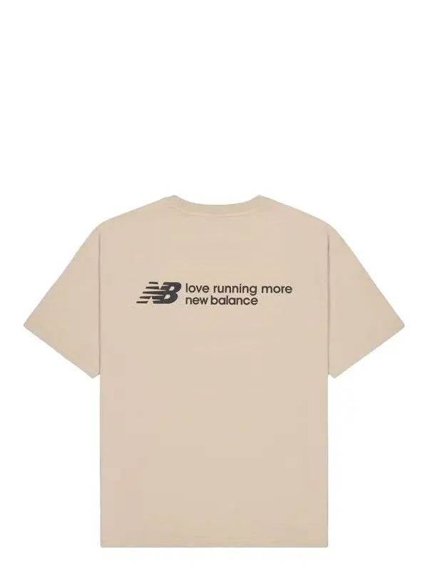 NEW BALANCE Love Running More T-shirt Asia Sizing - Brown