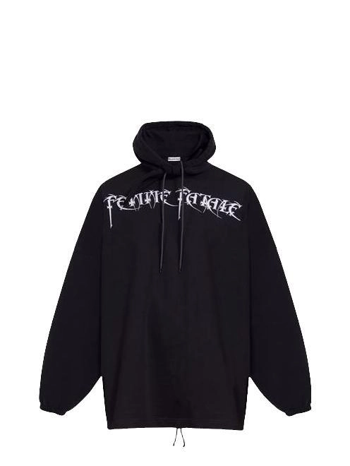 Balenciaga Femme Fatale Oversized Hoodie - Black