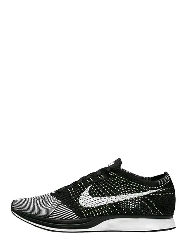 Nike Flyknit Racer "volt" 2016 - Black/white-white