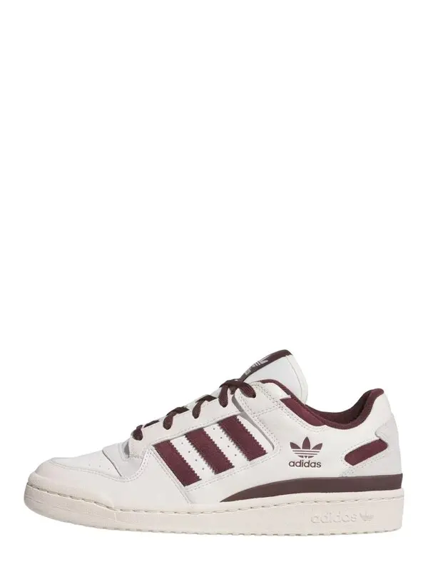 Adidas Forum Low Cl "cloud White Aurora Ruby" Sneakers - Cloud White/aurora Ruby/wonder White