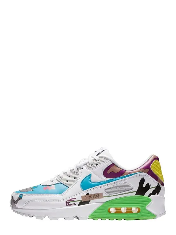 Nike X Air Max 90 Flyleather Ruohan Wang Sneakers - Blue/white