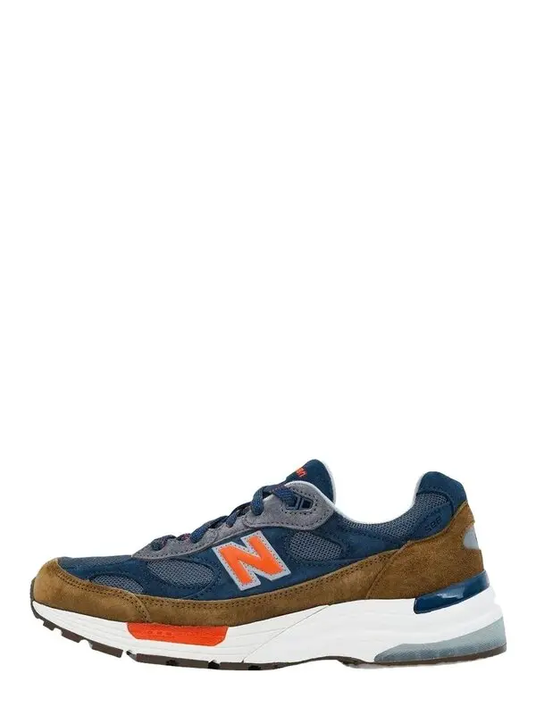NEW BALANCE J.crew X 992 Made In Usa "new York" Sneakers - Brown/blue