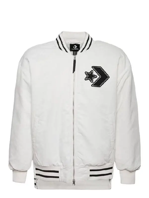 CONVERSE Padded Bomber Jacket - White/black