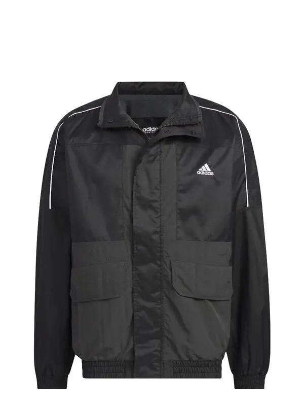 Adidas Warding Oversized Fit Woven Full Zip Jacket - Black